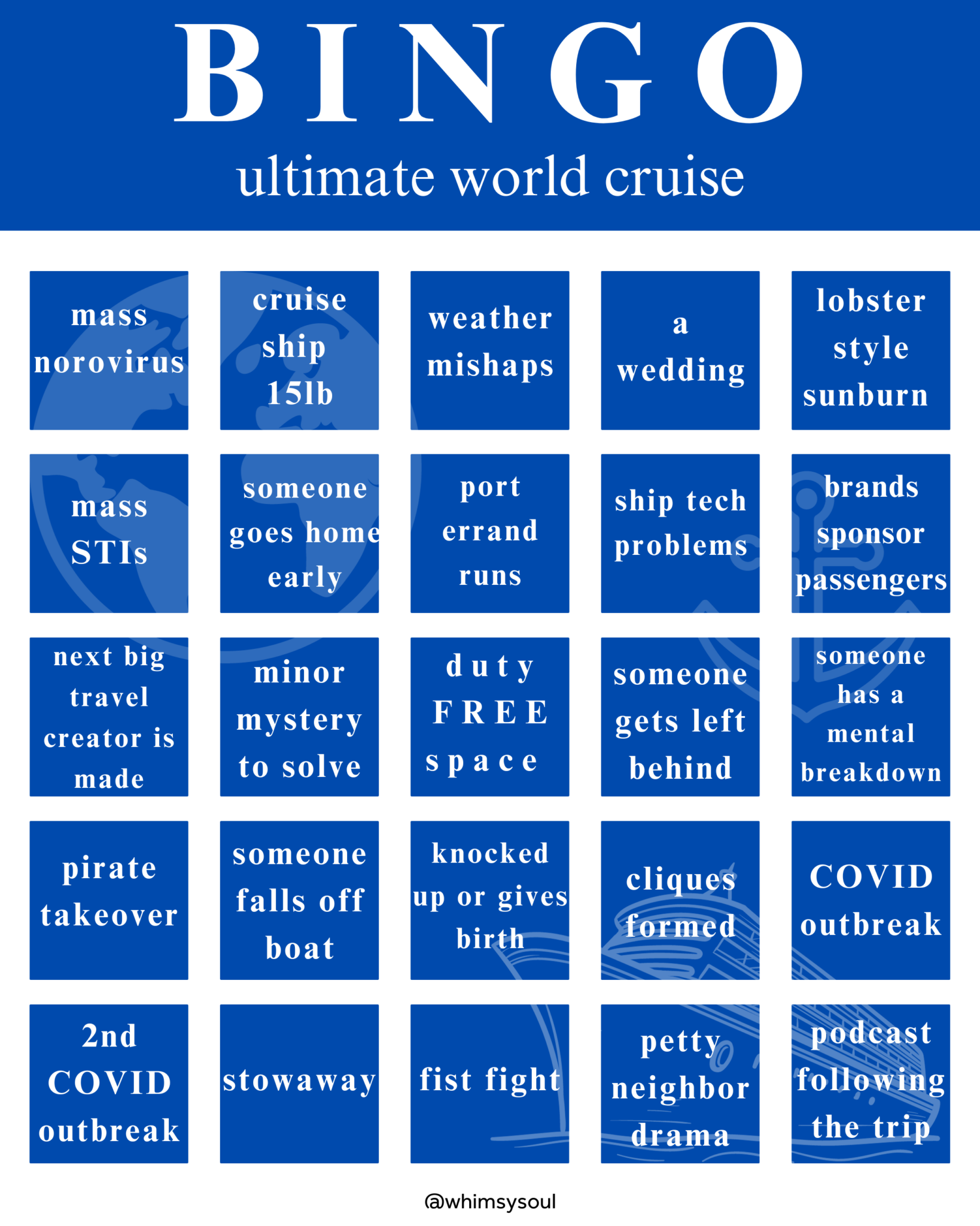 I Made A Ultimate World Cruise Bingo Card After Seeing It All Over ...